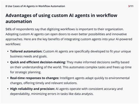 8 Use Cases Of Ai Agents In Workflow Automation Pdf