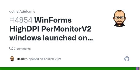 Winforms Highdpi Permonitorv2 Windows Launched On Secondary Monitor Is