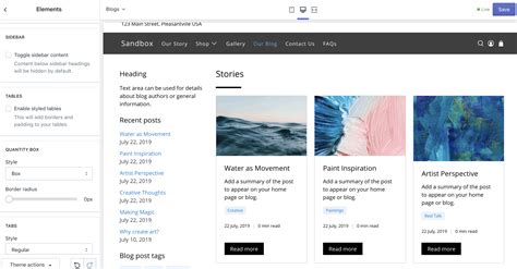 Flex Elements Settings Out Of The Sandbox