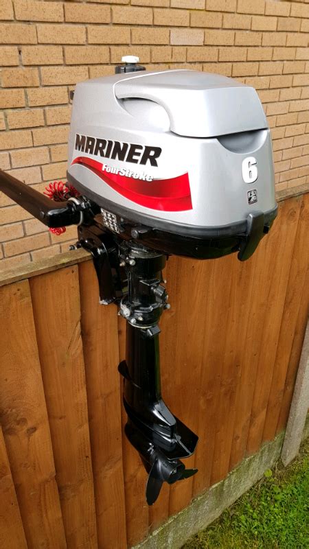 Mariner 6hp Outboard Motor Shortshaft 4 Stroke 2014 Very Low Hours