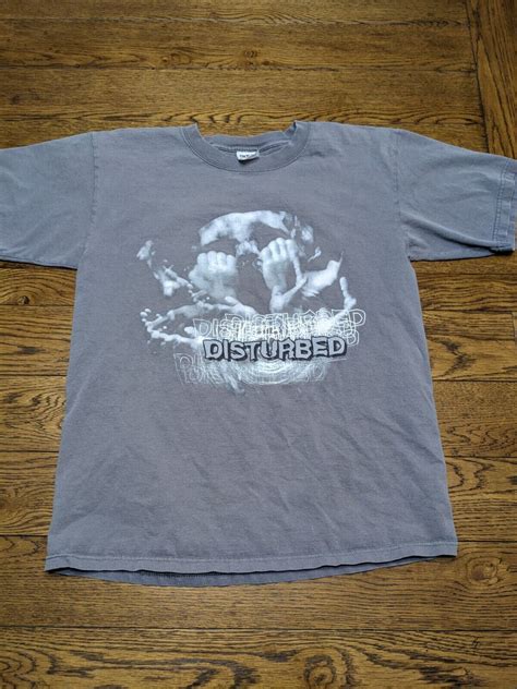Vintage 2000s Disturbed Band T Shirt Size Large Anvil Gem
