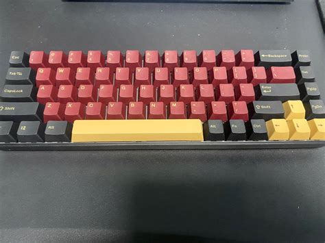 65 Wireless Custom Keyboard Dark Red Theme Creamy And Poppy Keyboard Computers Tech Parts