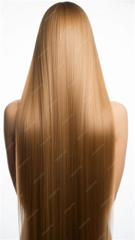 Premium Photo Full Body Beautiful Keratin Treated Hair On White