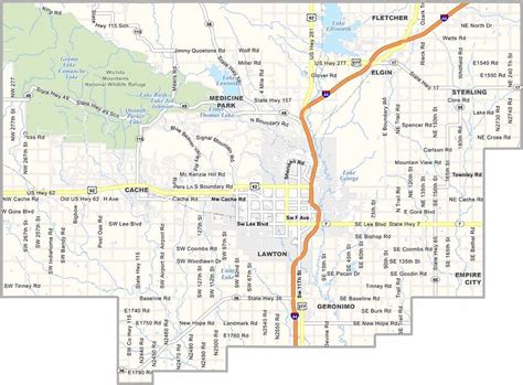 Comanche County Map Oklahoma Us County Maps
