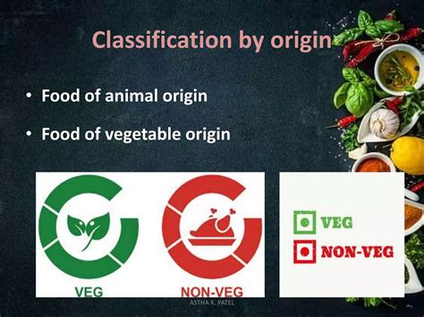 Classification Of Food By Astha K Patel Pptx