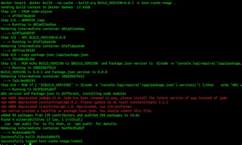 Node Js How To Cache Node Modules On Docker Build With Version Stack Overflow