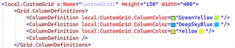 How To Set The Back Ground Color Of Grid Column In Wpf Stack Overflow