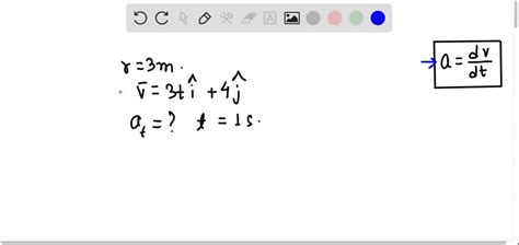 solved a particle is moving in a circle of radius 3m with a velocity Å