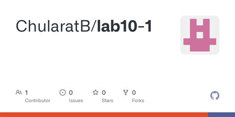 GitHub ChularatB Lab10 1
