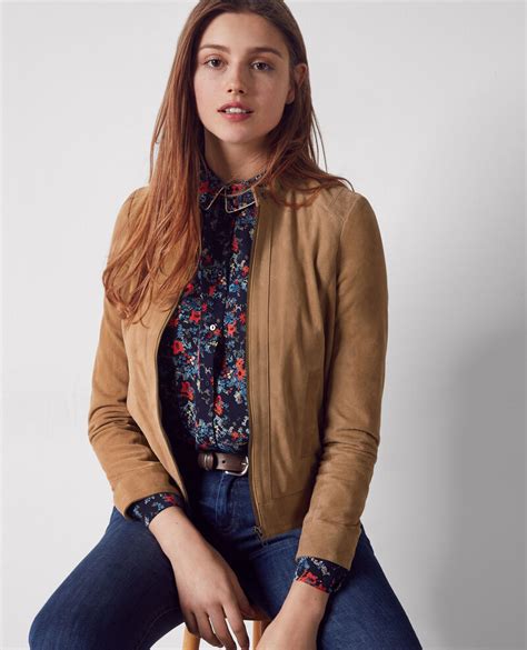 Veste En Daim Femme Couleur Dune Cactive Comptoir Des Cotonniers