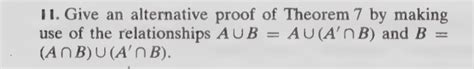 Solved THEOREM 7 If A And B Are Any Two Events In A Sample Chegg Com