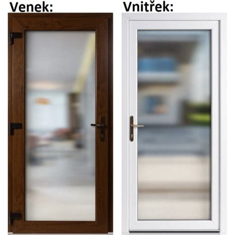 Soft WDS Vchodové dveře sklo Krizet levé otevírání VEN Zlatý dub Bílá x cm od