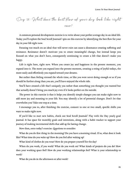 Listen To Your Heart Guided Journal Pdf Soul Scroll Journals