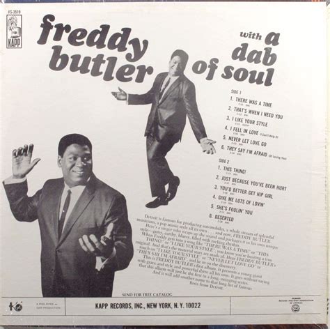 Rien Que Des Vinyls Freddy Butler 1967 Us Kapp 1519 With A Dab Of Soul Stereo