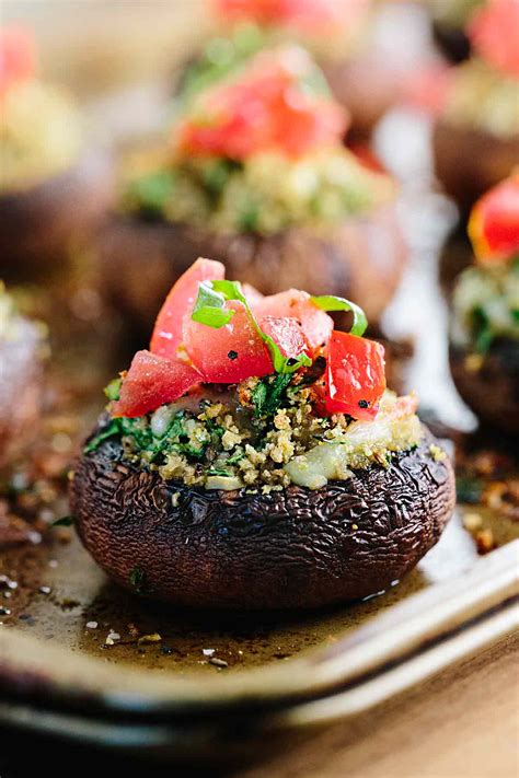 Stuffed Mushrooms With Bruschetta Topping Jessica Gavin