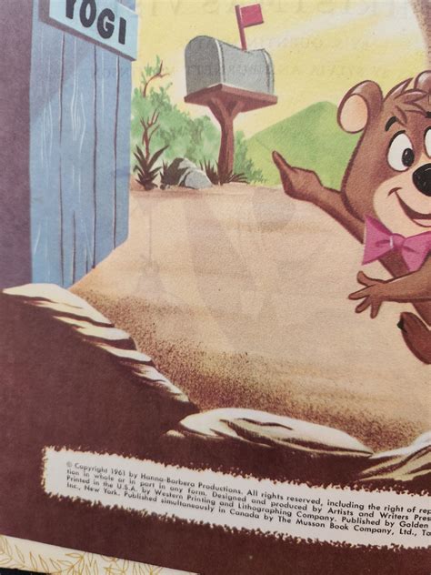 Yogi Bear A Christmas Visit 1961 Golden Book Etsy