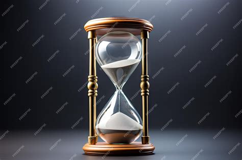 Premium Photo Gray Background With Empty Hourglass