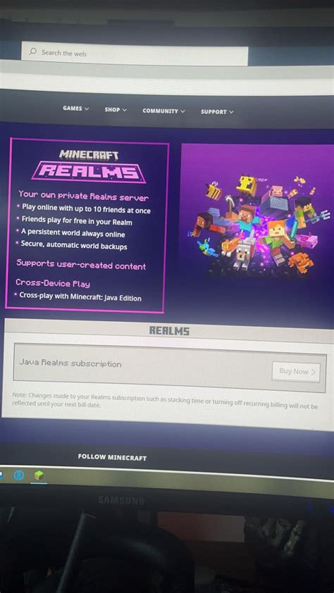 Cant Purchase Realm Rminecraft