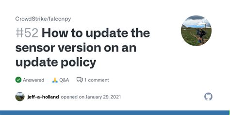 How To Update The Sensor Version On An Update Policy · Crowdstrike Falconpy · Discussion 52