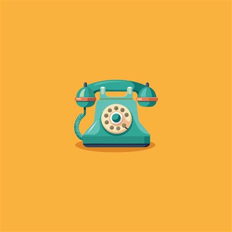 Premium Vector Elegant Vintage Telephone Illustration With Rotary Dial
