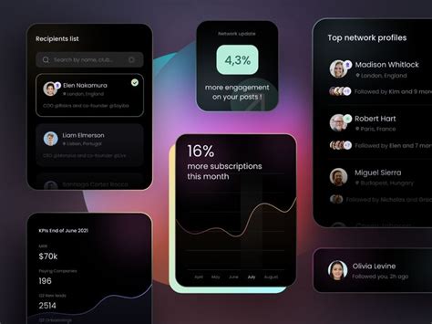 dark ui elements app design inspiration ui elements web design