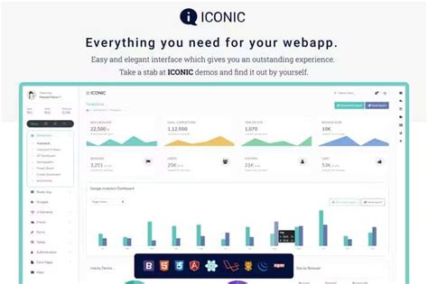 Iconic HTML ReactJS Angular Laravel Boiler Plate Bootstrap Admin