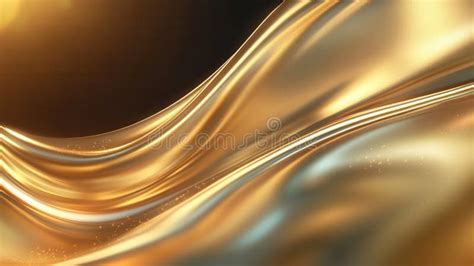 Luxurious Golden Fabric A And Creating Smooth Waves Perfect For Background Sophisticated And