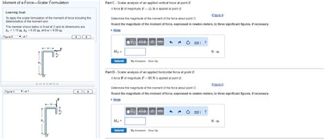 Solved Moment Of A Force Scalar Formulation Part C Scalar Chegg