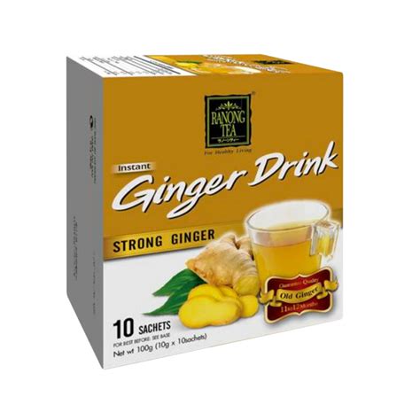 Ranong Xtra Mature Ginger Drink Strong Ginger 10 Bags 10g