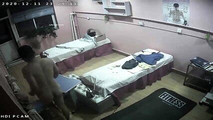 Couple Having Crazy Sex On Floor After Massage Parlor Closes F4602