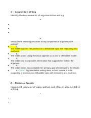 Challenge Introduction To Argumentative Writing Docx Arguments In Writing Identify The