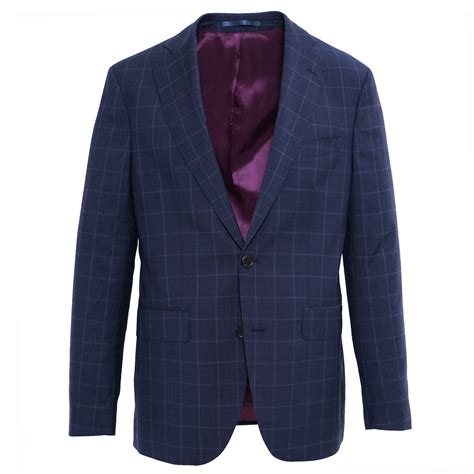 Petrol Blue Check Suit Esclot Suit Tailors London