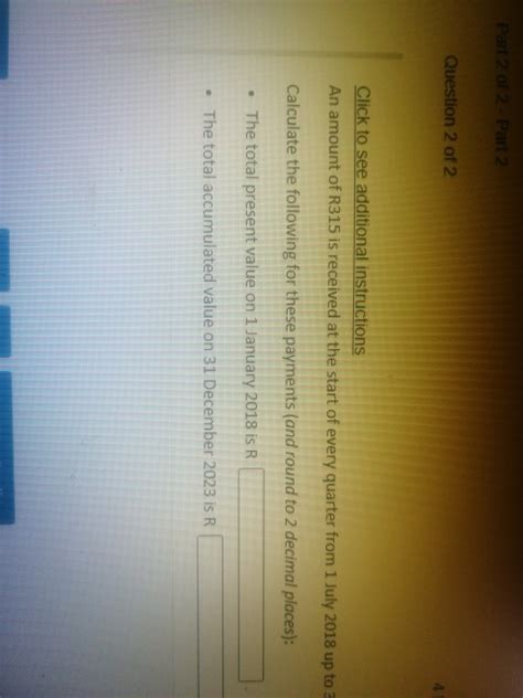 Solved Part 2 Part 2 Question 2 Of 2 Click To See Additional