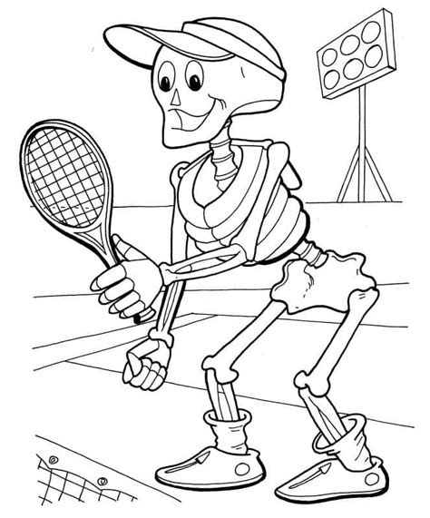 Coloriage Squelette Joue au Yoyo télécharger et imprimer gratuit sur