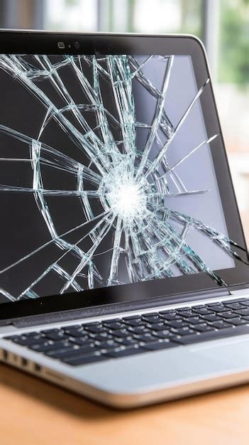 A Fractured Laptop Screen With A Hand Reaching Out Symbolizing The