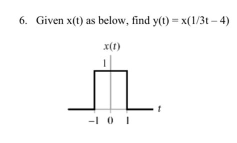 Solved Given X T As Below Find Y T X T Chegg Com