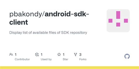Github Pbakondy Android Sdk Client Display List Of Available Files