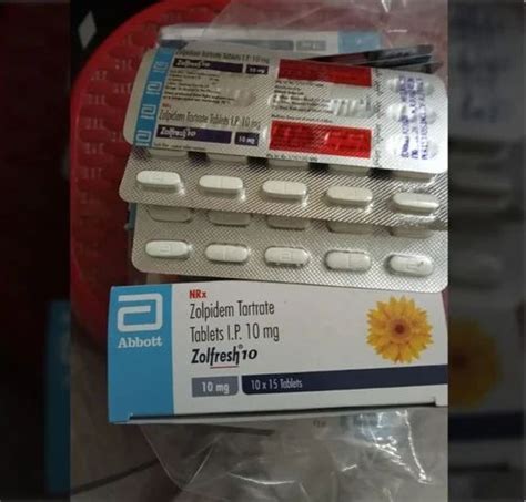 10mg Zolpidem Tartrate Ip Tablet Us To Us Delivery At Rs 4000 Box In Mumbai