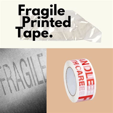 MMBM 12 Rolls 2 Mil Fragile Printed Handle W Care Packaging Tape