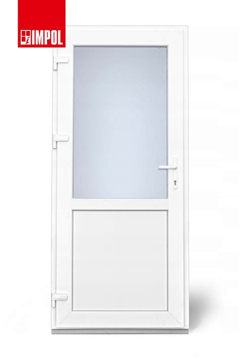 DRZWI ZEWNĘTRZNE SKLEPOWE PCV 100 210 WEJŚCIOWE plastikowe pvc białe