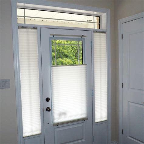 Door Glass And Sidelight Window Coverings Moderno Ingresso Toronto Di Trendy Blinds