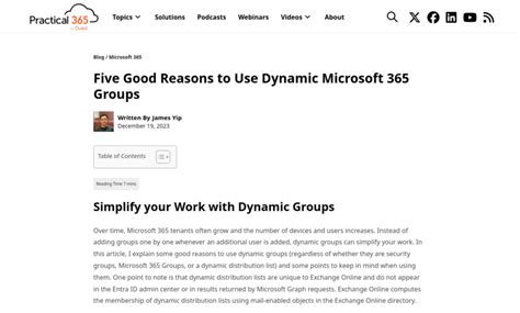 Practial 365 Article Five Good Reasons To Use Dynamic Microsoft 365