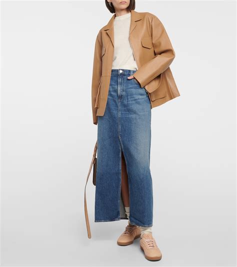 Leif Denim Maxi Skirt In Blue Agolde Mytheresa