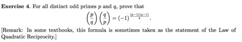 Solved For All Distinct Odd Primes P And Q Prove That P Q Q
