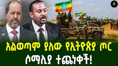 አልወጣም ያለው የኢትዮጵያ ጦር ሶማሊያ ተጨነቀች YouTube