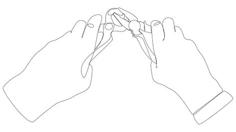 펜치 집게의 연속 라인 물체를 안전하게 고정하는 데 사용되는 수공구입니다 가는 선 그림 벡터 개념입니다 등고선 그리기 창의적인