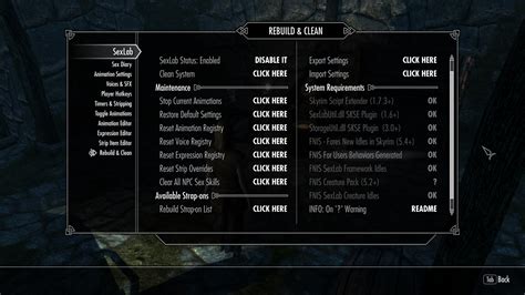 Toggle Animation List Is Blank Technical Support Sexlab Framework Loverslab