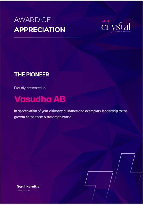 Vasudha A B On Linkedin Im Deeply Humbled And Honoured To Have