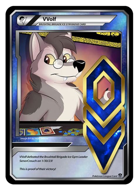 Fursona Gym Badge Card Vvolf By Senorcrouchcreations On Deviantart