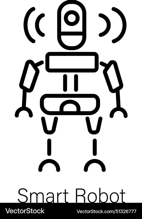 Smart Robot Royalty Free Vector Image Vectorstock